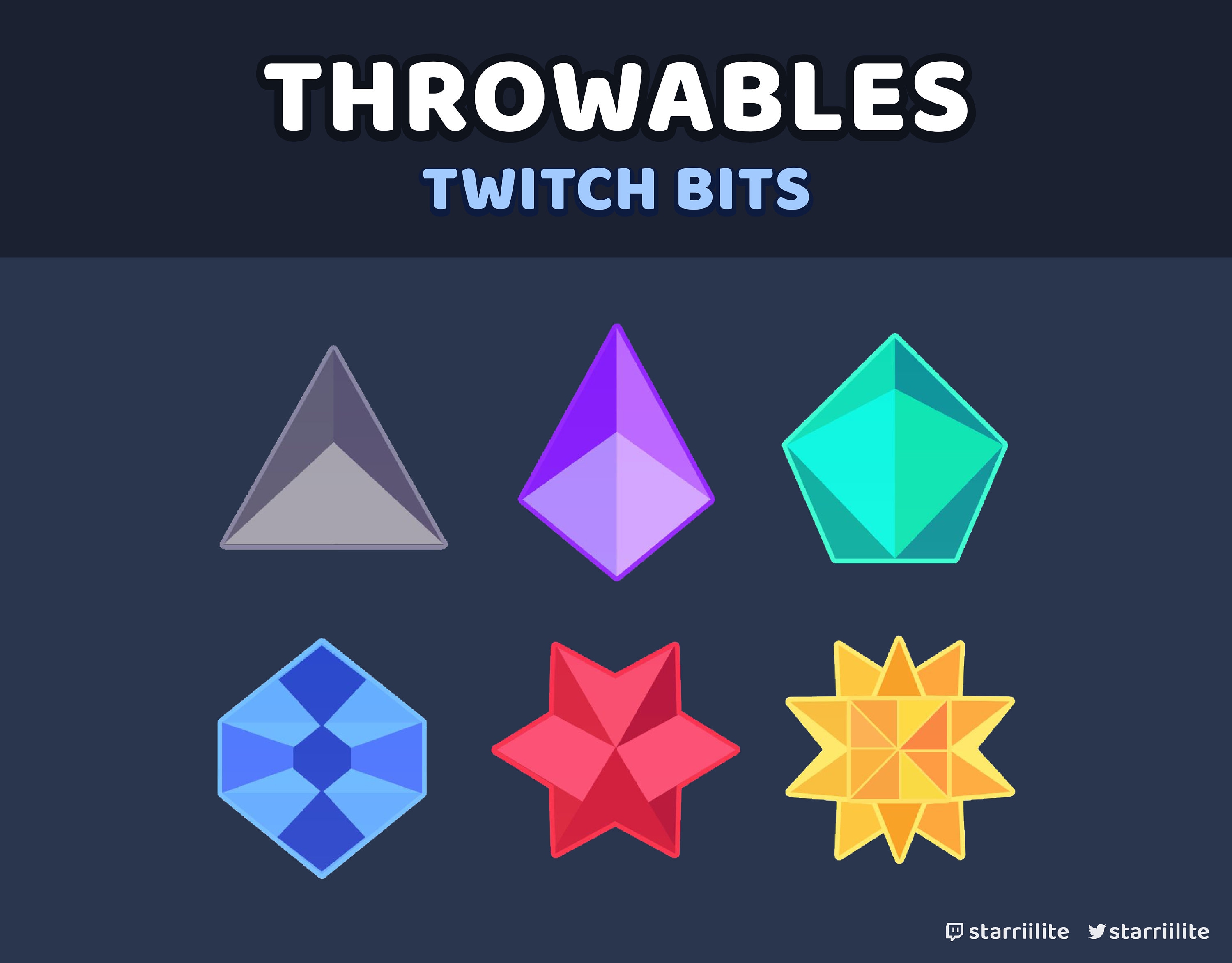 Throwable/bits Badges : Twitch Bits (2D) - Vtuber Streaming Assets for Vnyan • Kbonk • Twitch ...