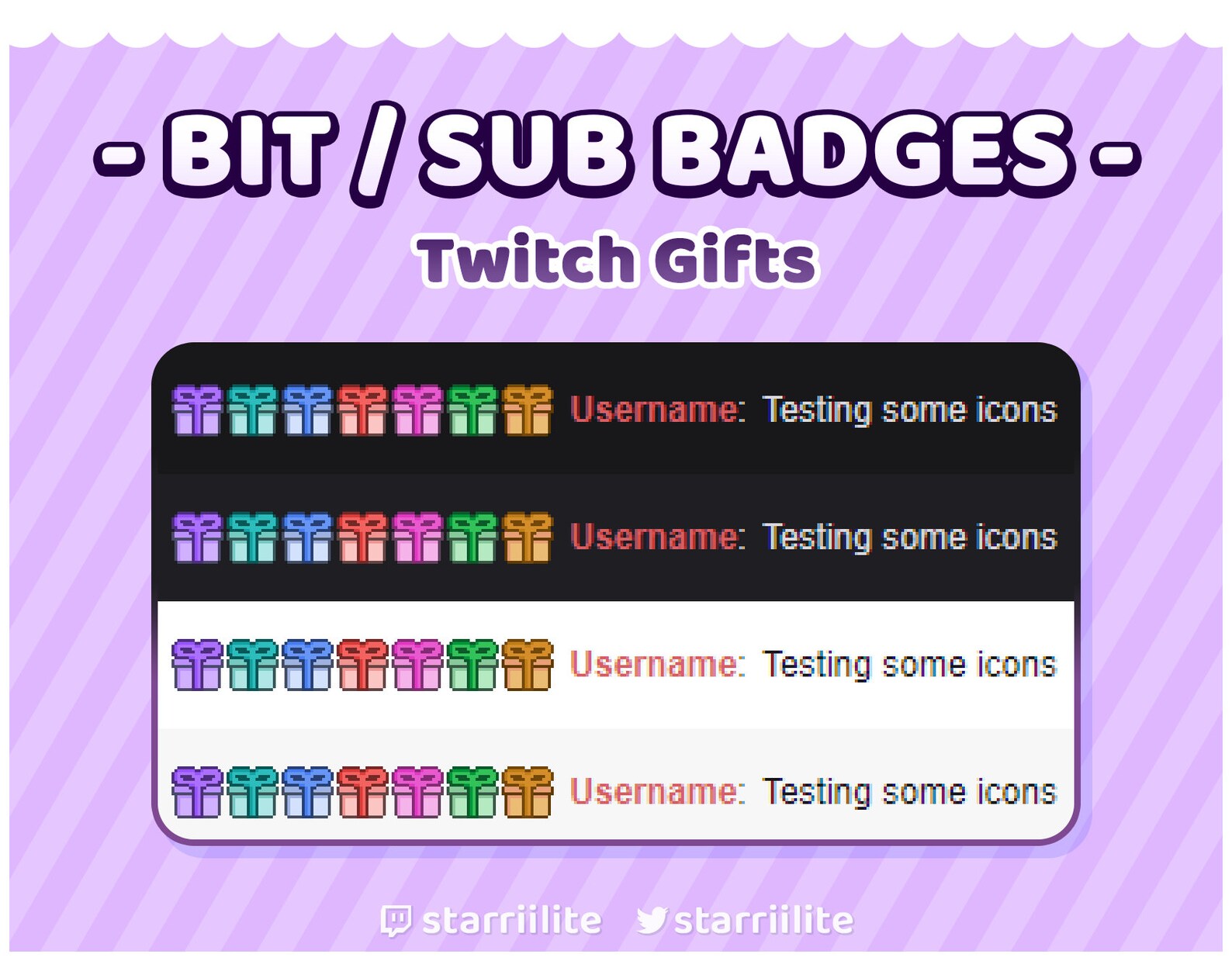 Throwable/sub/bits Badges : Pixel Voxel Twitch Gift 2D/3D Vtuber ...