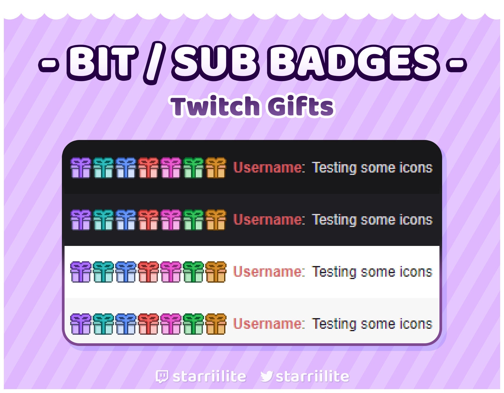 Throwable/sub/bits Badges : Pixel Voxel Twitch Gift 2D/3D Vtuber ...