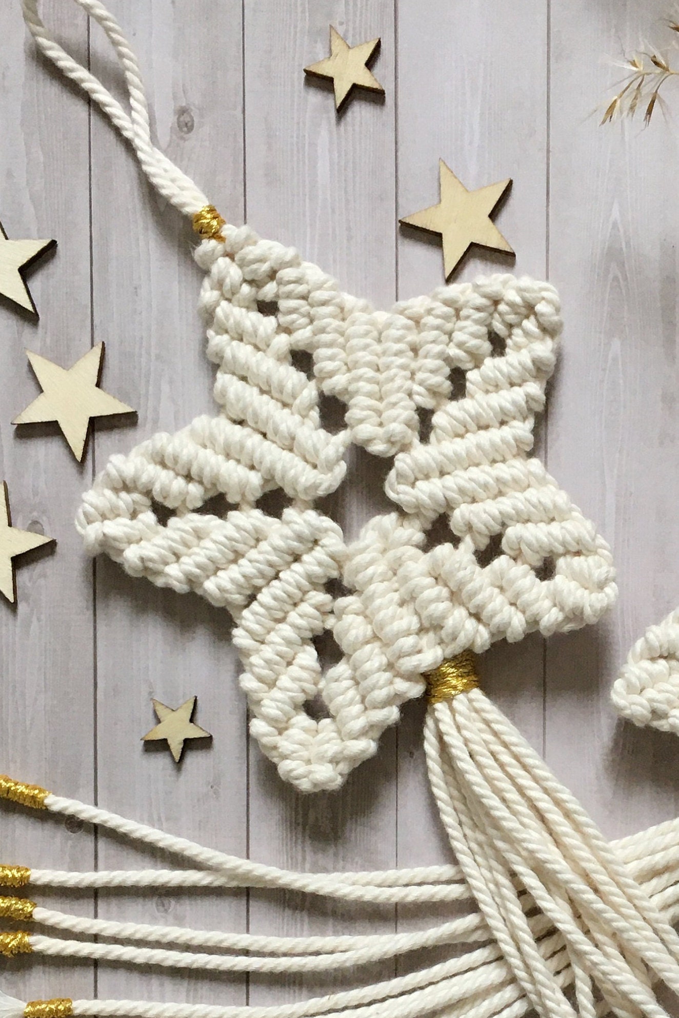 Macrame Shooting Star Ornament for Party Decoration to Hang on the Wall ...
