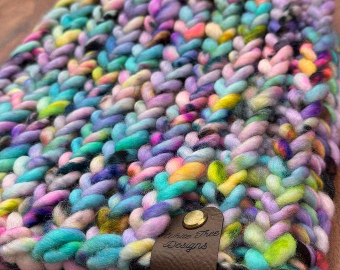 Lavender and Neon Mirror Pond Merino Wool Hat - Etsy