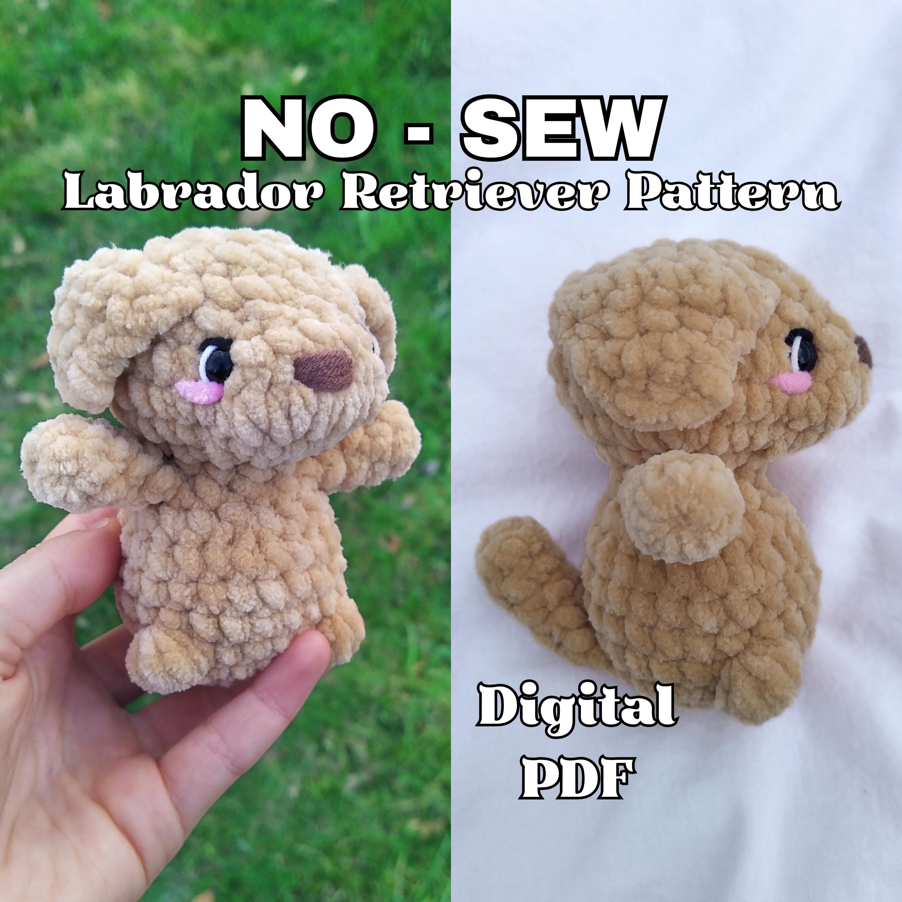 NO SEW Labrador Retriever Crochet Pattern, Dog Animal Plushie PDF ...