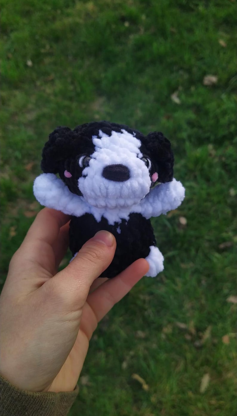 NO SEW Border Collie Crochet Pattern, Dog Animal Plushie PDF, Amigurumi ...