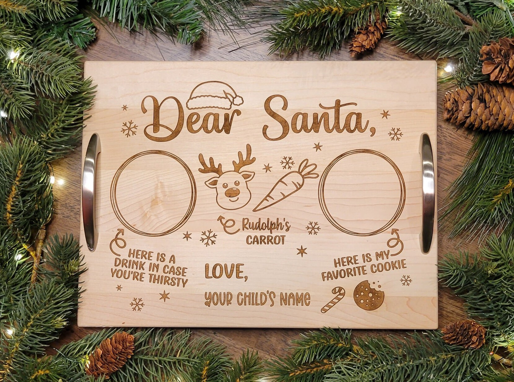 Personalized Santa Treat Tray | Cute Tray for Santa's Treats! | Santa ...