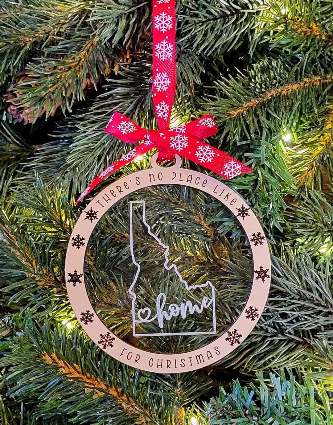 There's No Place Like Home for Christmas State Ornament, Idaho Ornament ...