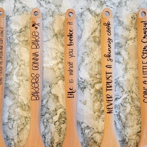Engraved Wooden Spoons With a Variety of Fun, Snarky, and Creative ...