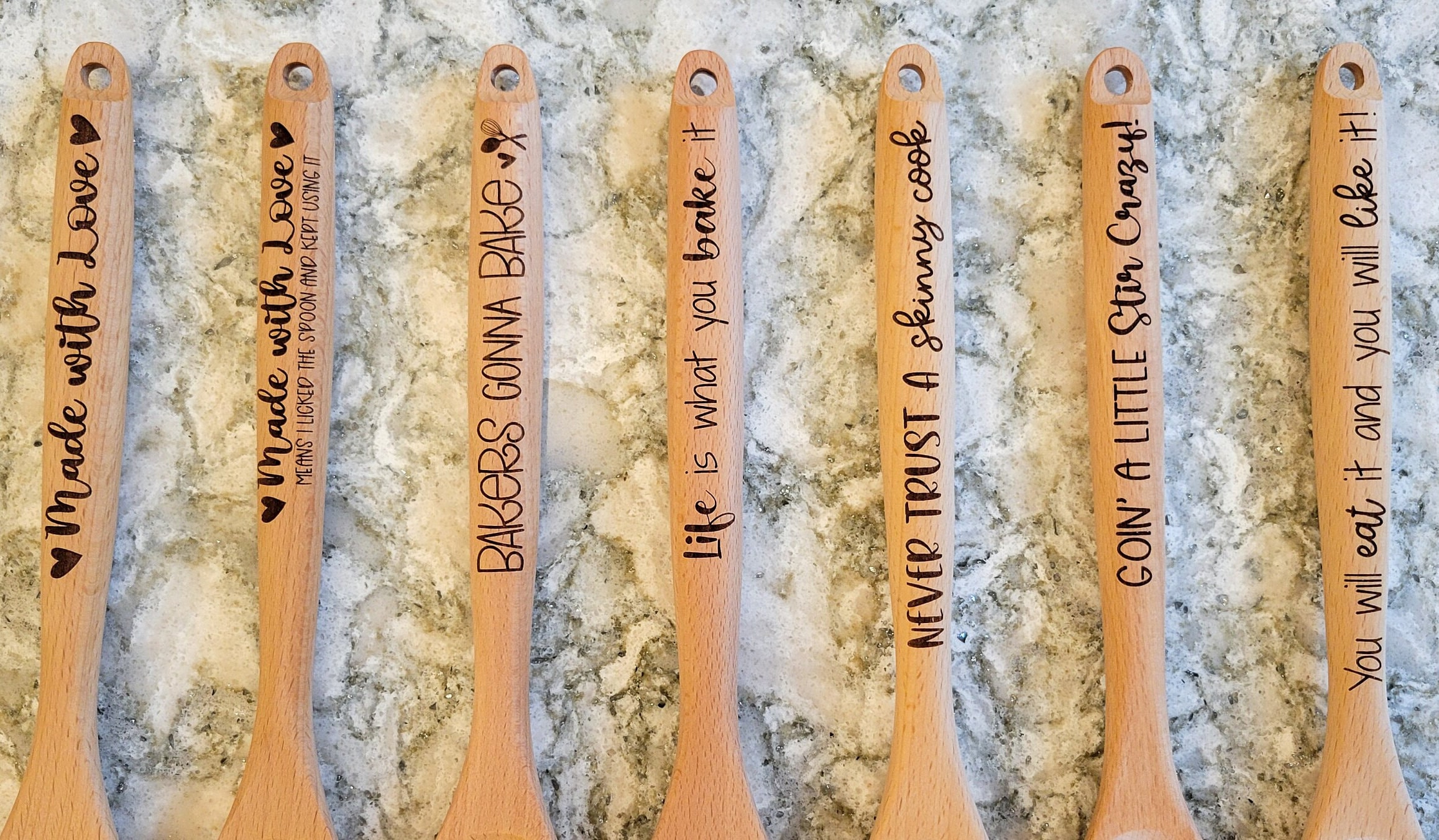 Engraved Wooden Spoons With a Variety of Fun, Snarky, and Creative ...