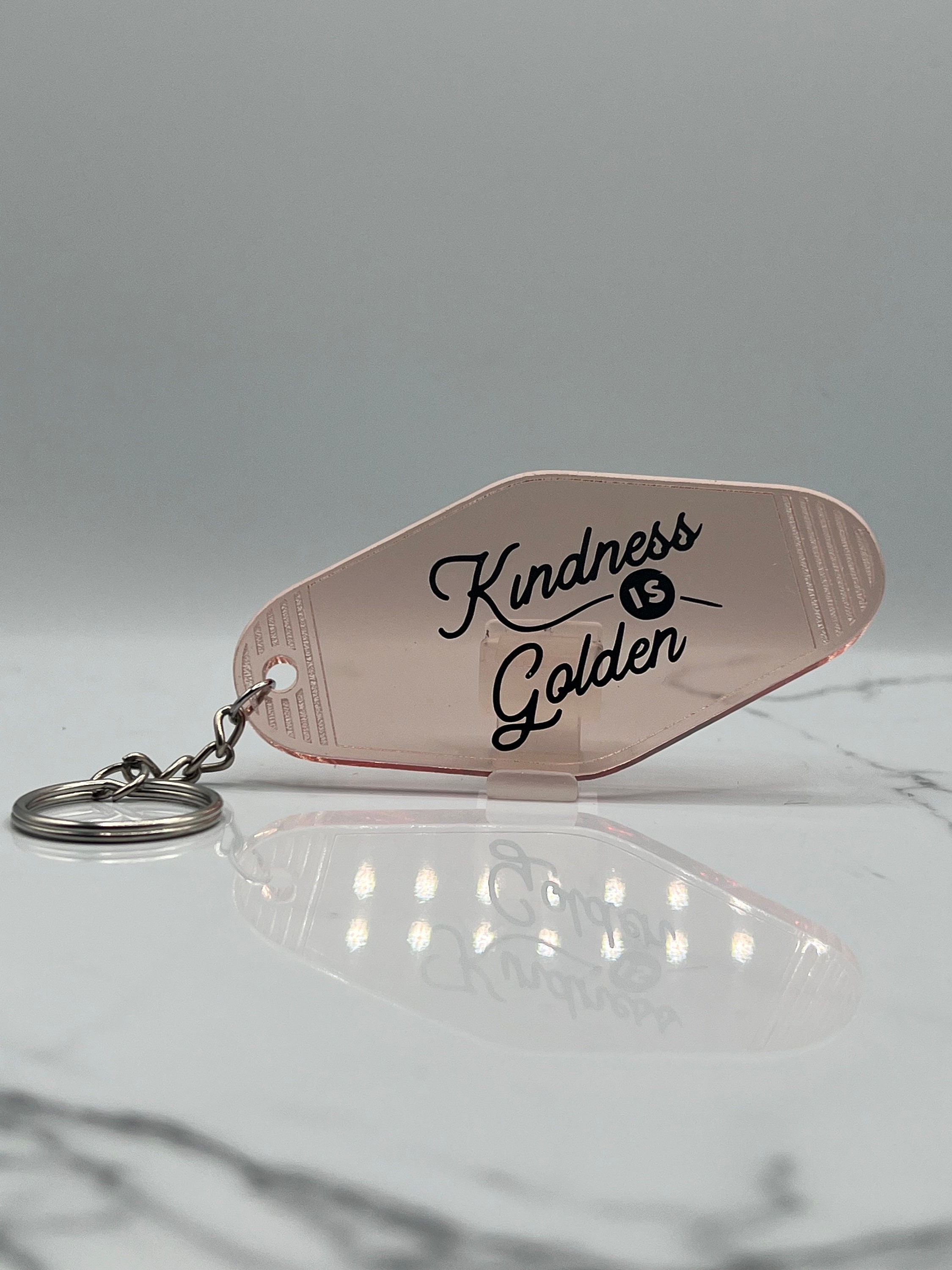 Kindness is Golden Key Tag, Hotel Key Chain, Retro Hotel Keychain ...