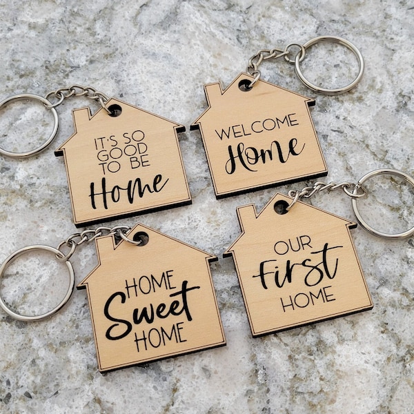 Home Keychain - Etsy