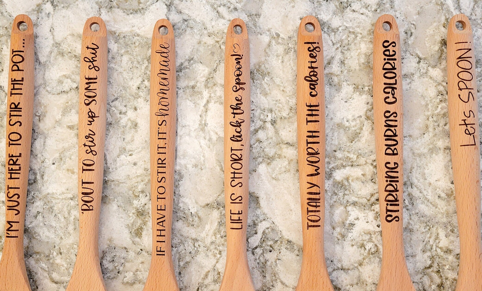 Engraved Wooden Spoons With a Variety of Fun, Snarky, and Creative ...