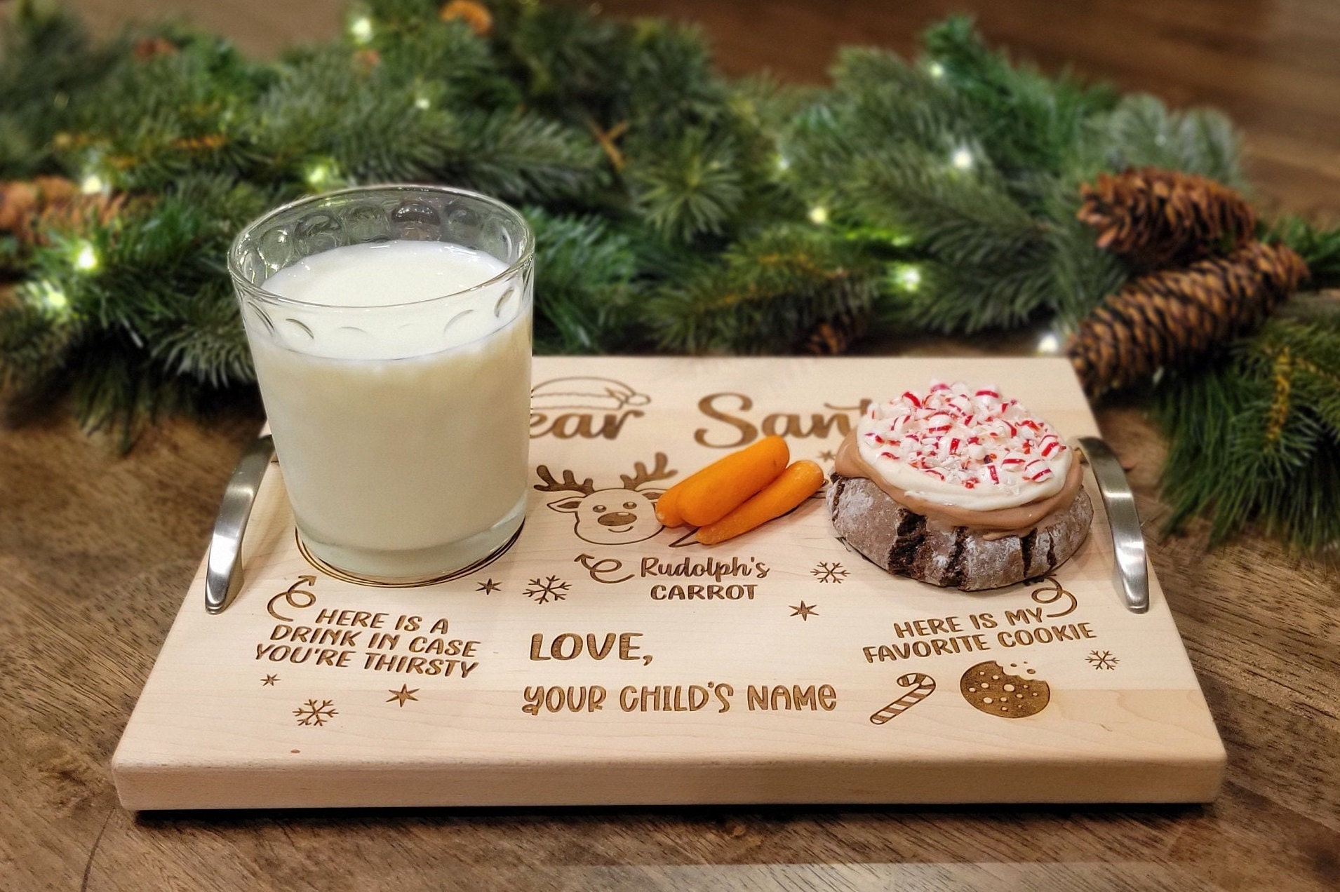 Personalized Santa Treat Tray | Cute Tray for Santa's Treats! | Santa ...