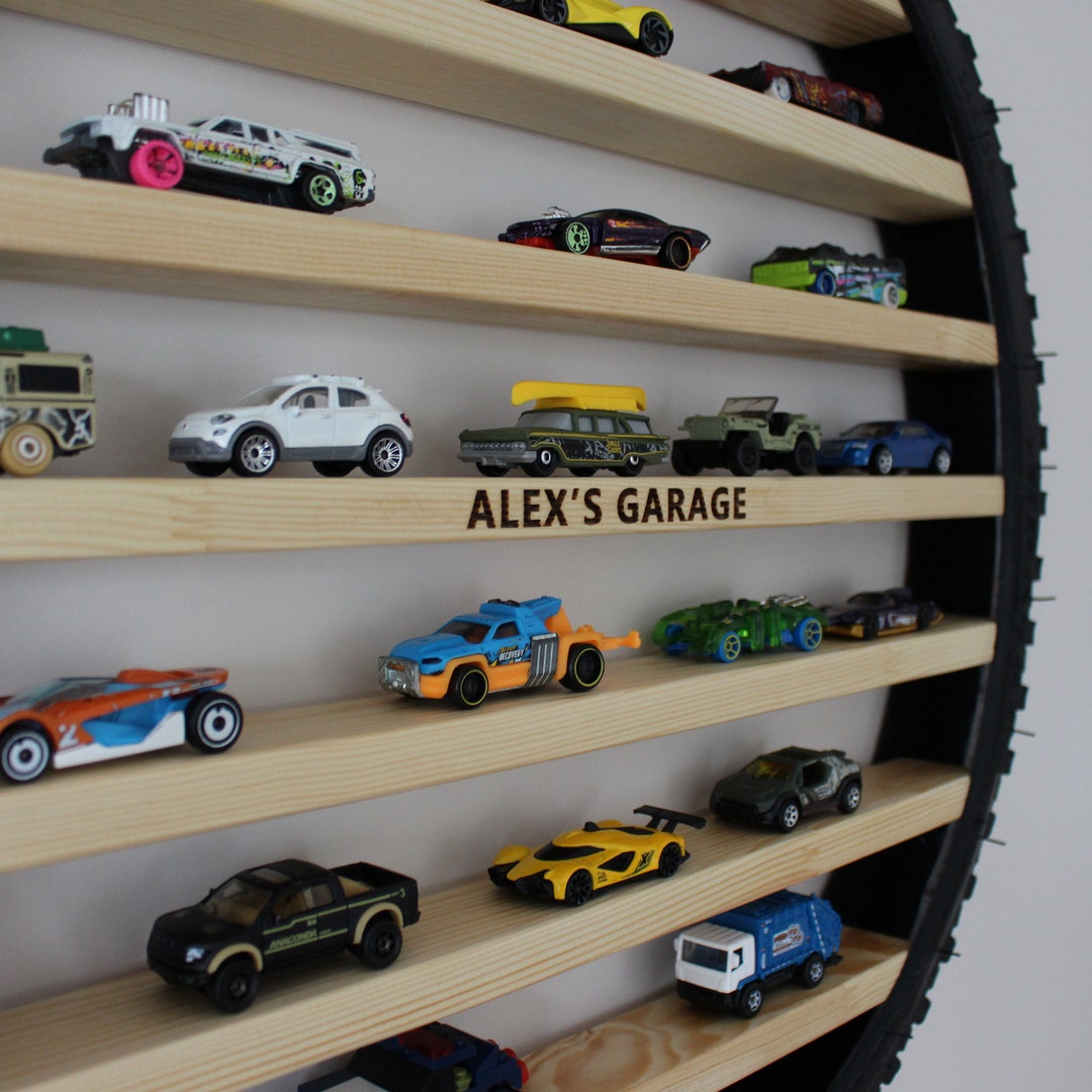 Personalized Tire Toy Car Display Shelf With RGB LED - Etsy