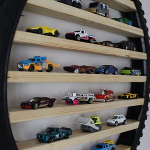 Wall Display, Wall Display Case, 24 Tire Shelf, Toy Car Garage, Wall ...
