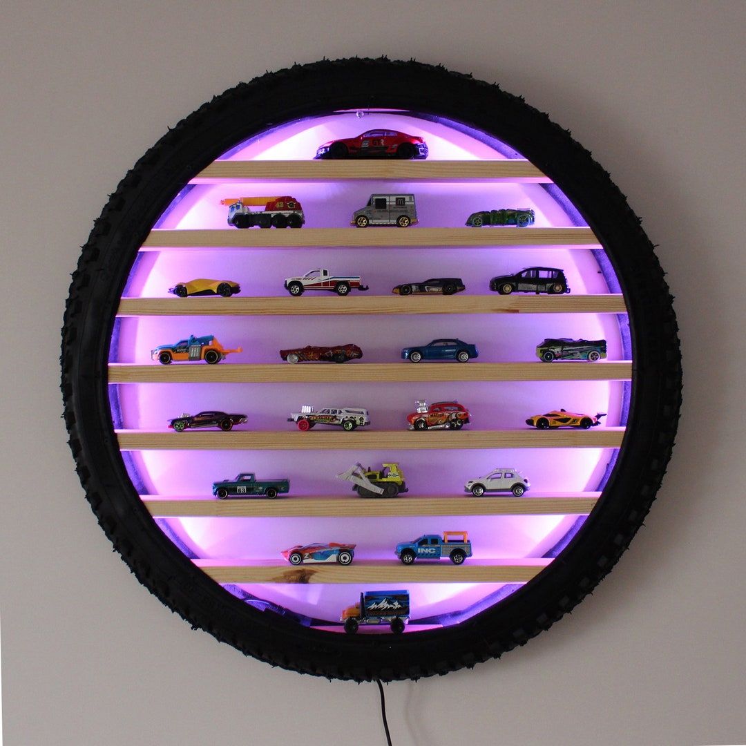 Buy 24 Tire Shelf, Toy Car Garage, Wall Art, Tire Shelf for Hot Wheels ...