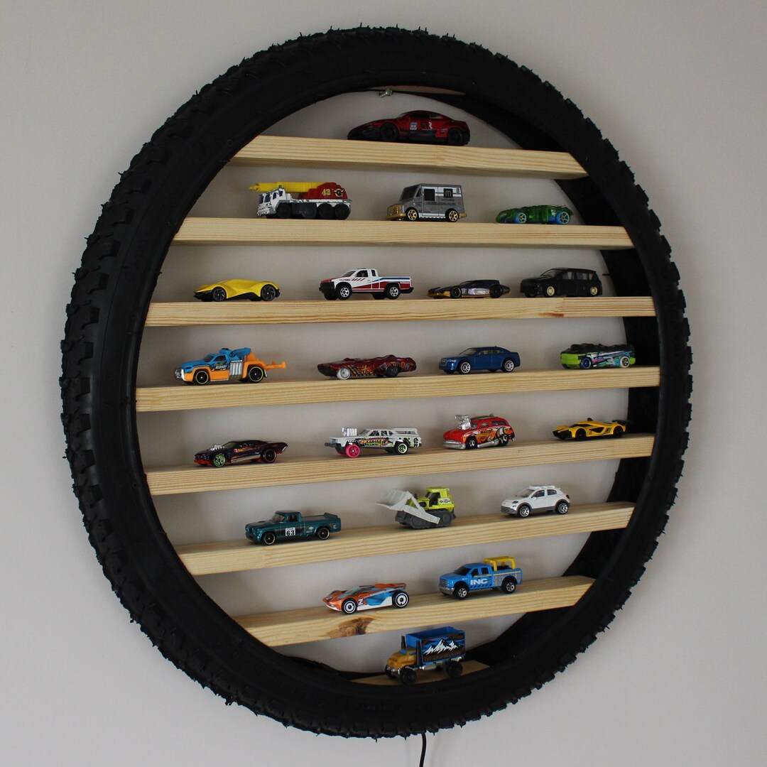 Hot Wheels Display, 24 Tire Shelf, Toy Car Garage, Wall Art, Tire Shelf ...