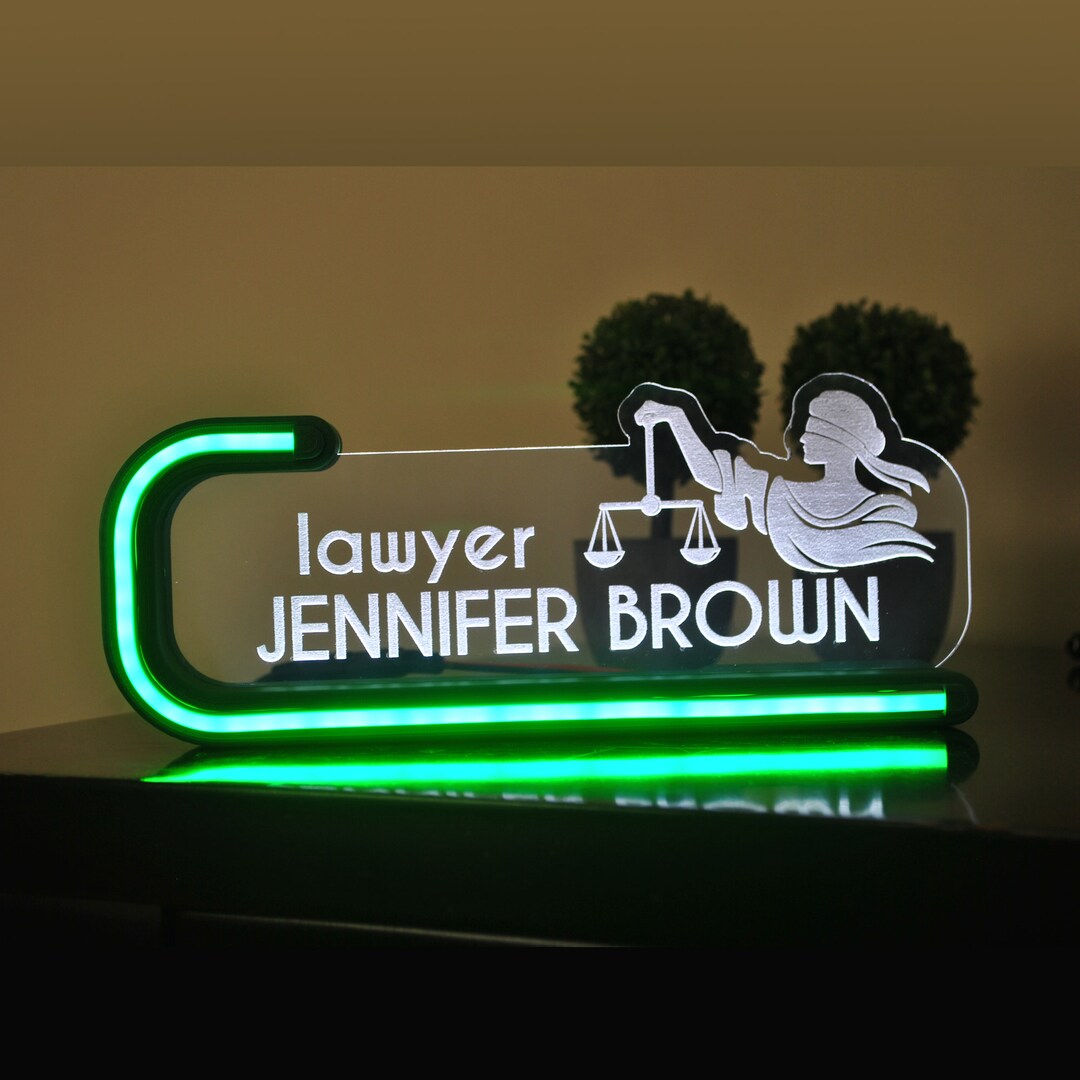 Neon Name Sign, Neon Desk Sign, Desk Name Plate With Neon, Office ...