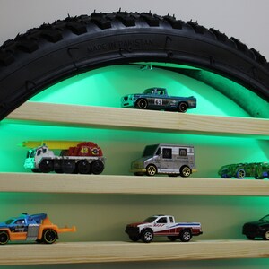 Wall Display, Wall Display Case, 24 Tire Shelf, Toy Car Garage, Wall ...