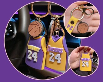 Kobe Basketball Keychain - Etsy