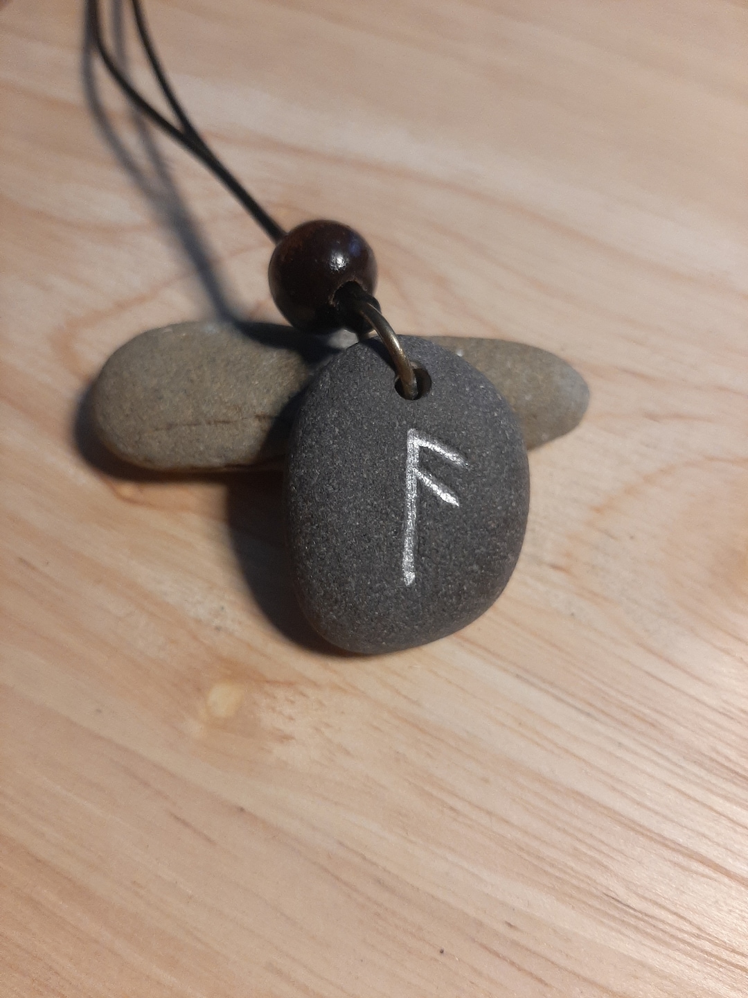 Carved Wisdom Rune Stone Necklace Ansuz Insight, Truth, Wisdom Viking ...