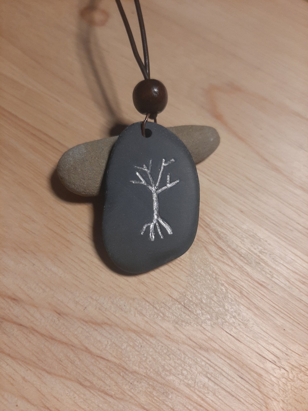 Carved Stone Necklace - Tree of Life - Etsy