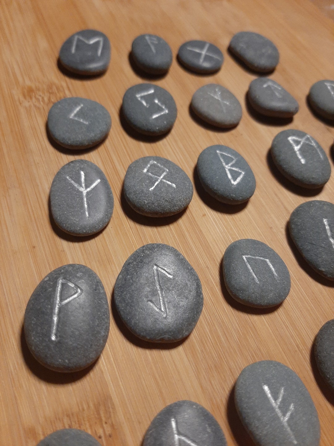 Carved Stone Rune Set - Rune Casting, Pagan, Wiccan, Magic - Etsy