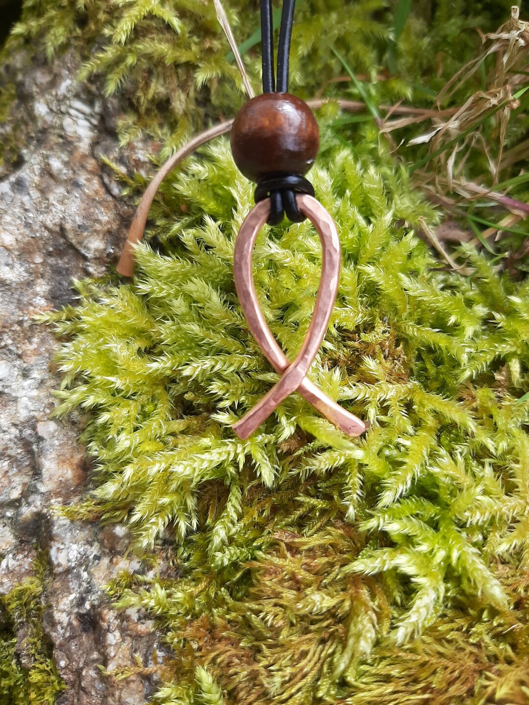 Ichthys Jesus Fish Necklace Made From Hammered Copper - Christian - Etsy