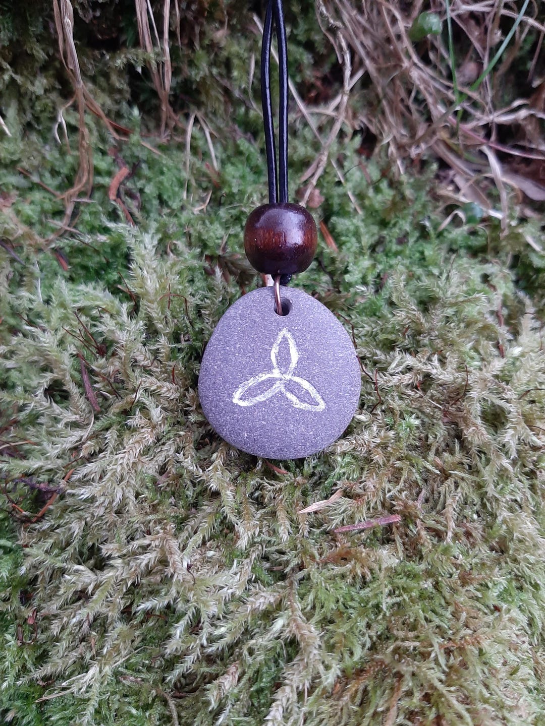 Carved Stone Celtic Necklace - Celtic Love Knot - Infinity Knot ...