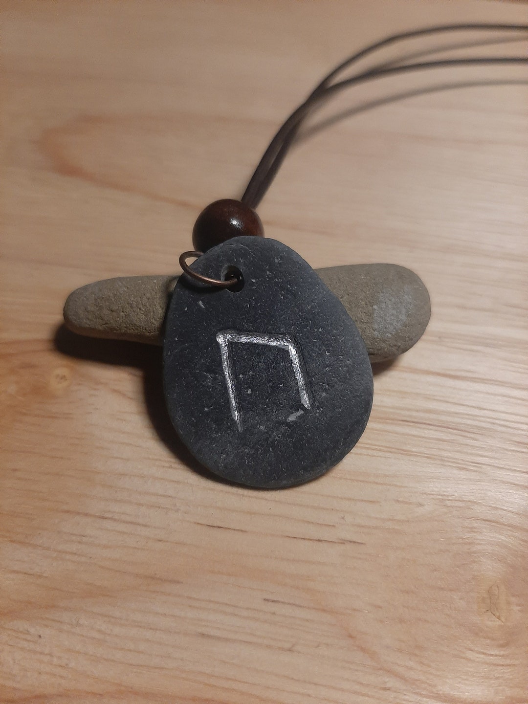 Carved Power Rune Stone Necklace Uruz Power Courage - Etsy