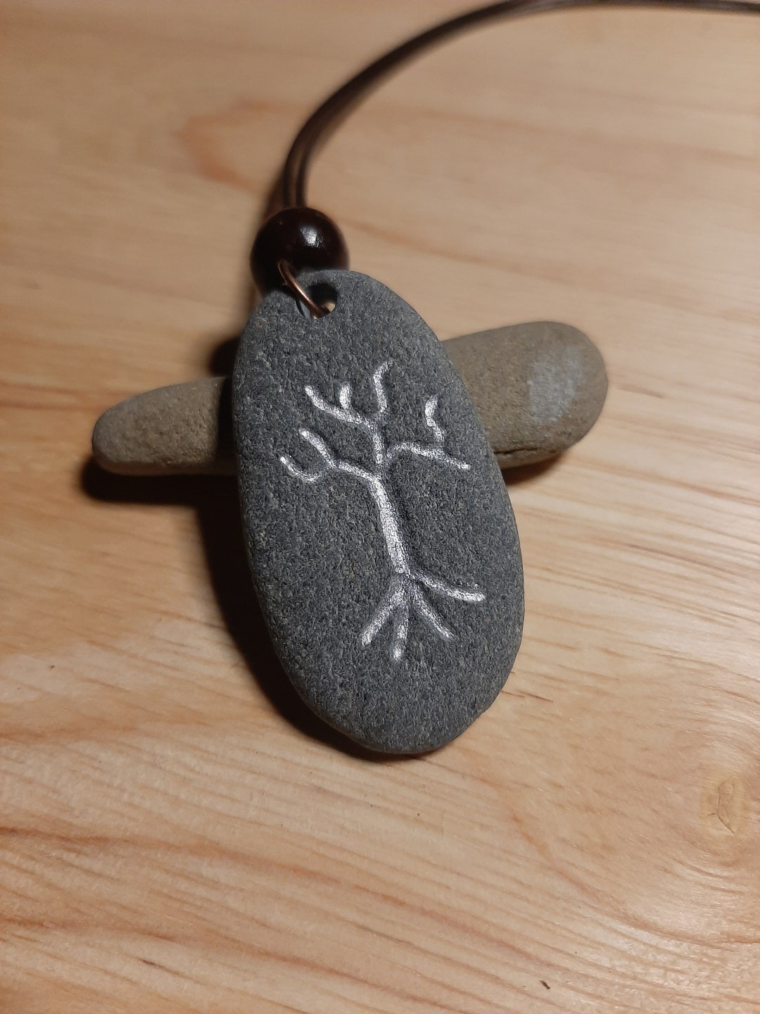 Carved Stone Necklace Tree of Life - Etsy UK