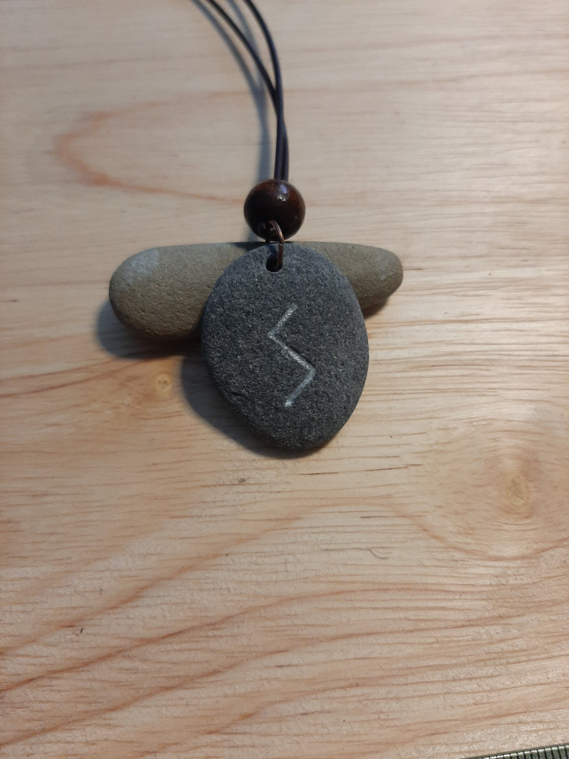 Carved Strength Rune Stone Necklace Sowilo Strength - Etsy