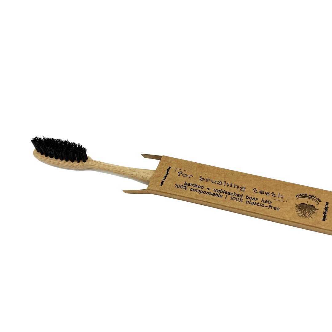 For Brushing Teeth Reed 100% Biodegradable, Bamboo and Unbleached Boar ...