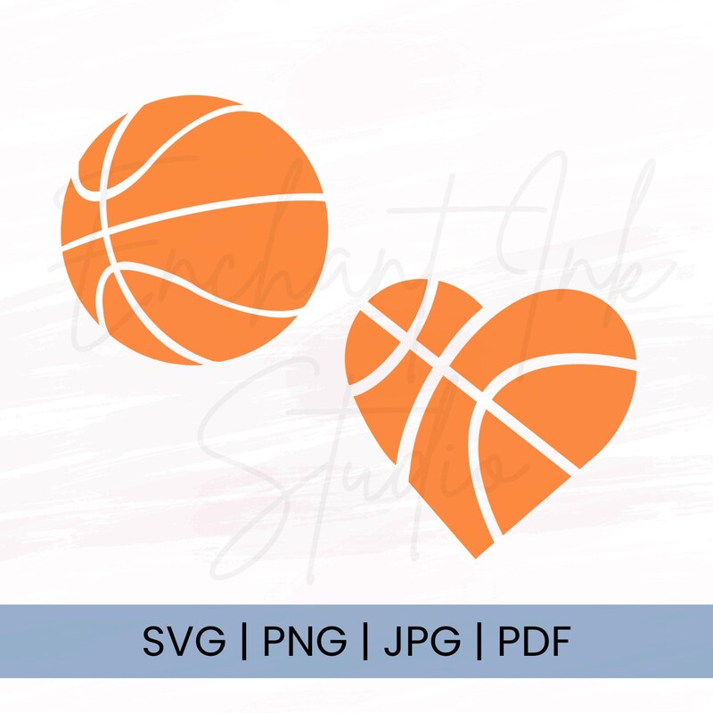 Basketball Heart Svg - Etsy