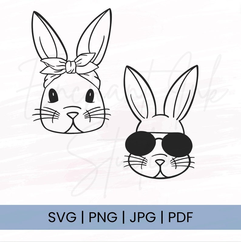 Bunny Bundle Svg Cool Bunny Svg Easter Svg Cute Bunny Png Easter Bunny ...