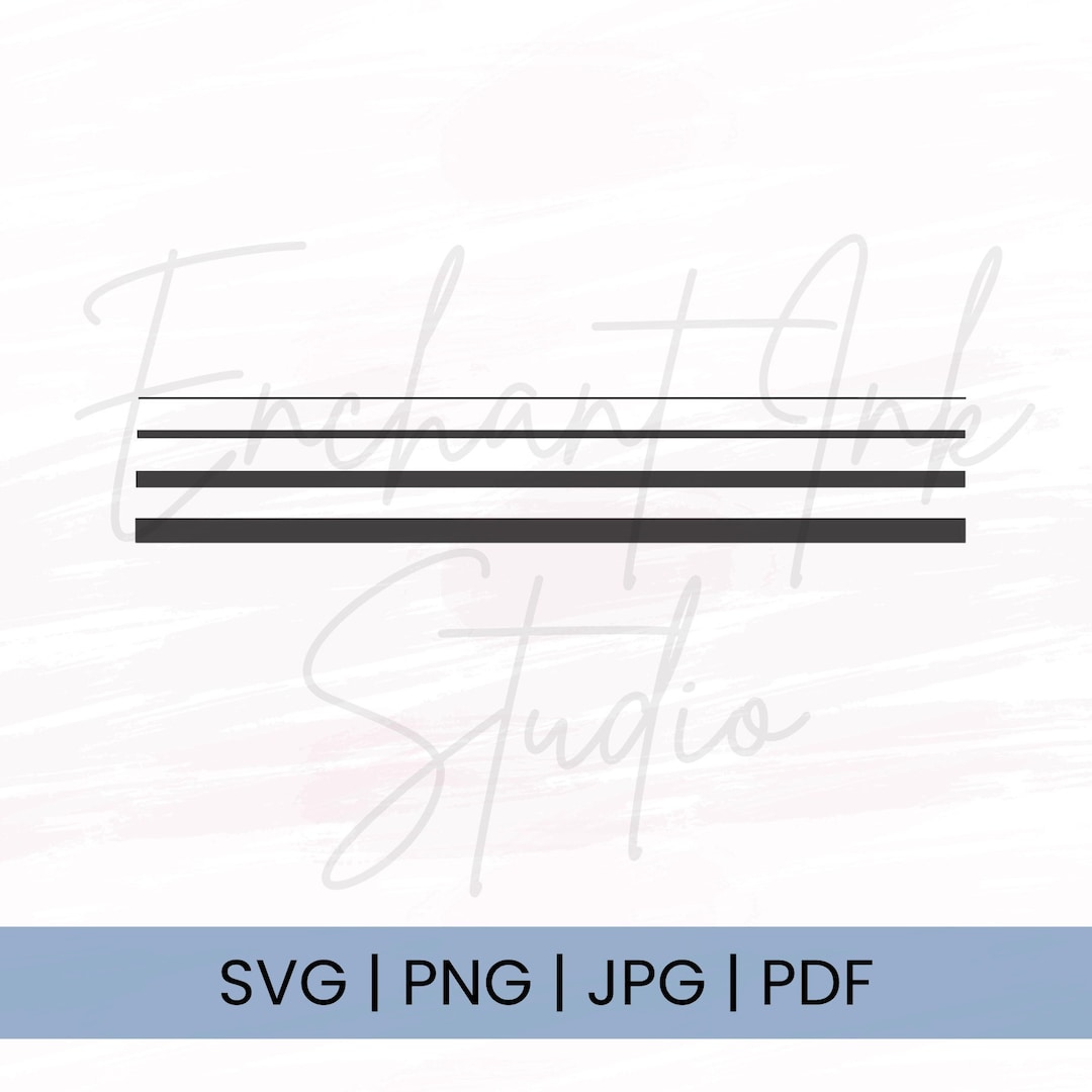 Straight Lines in Different Strokes | Svg | Png | Straight Line Strokes ...