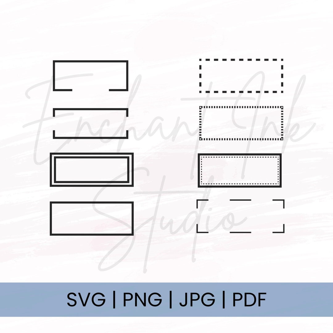 8 Rectangle SVG, Double Frame Png | Svg | Jpg | Pdf | Rectangle Bundle ...