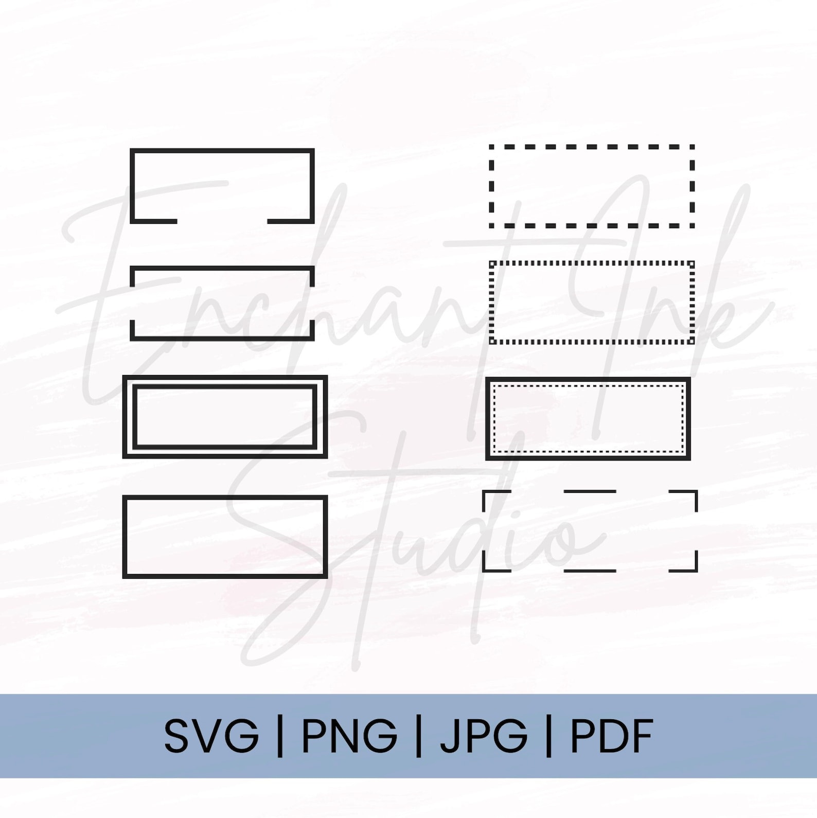 8 Rectangle SVG, Double Frame Png | Svg | Jpg | Pdf | Rectangle Bundle ...