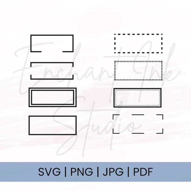 8 Rectangle SVG, Double Frame Png | Svg | Jpg | Pdf | Rectangle Bundle ...