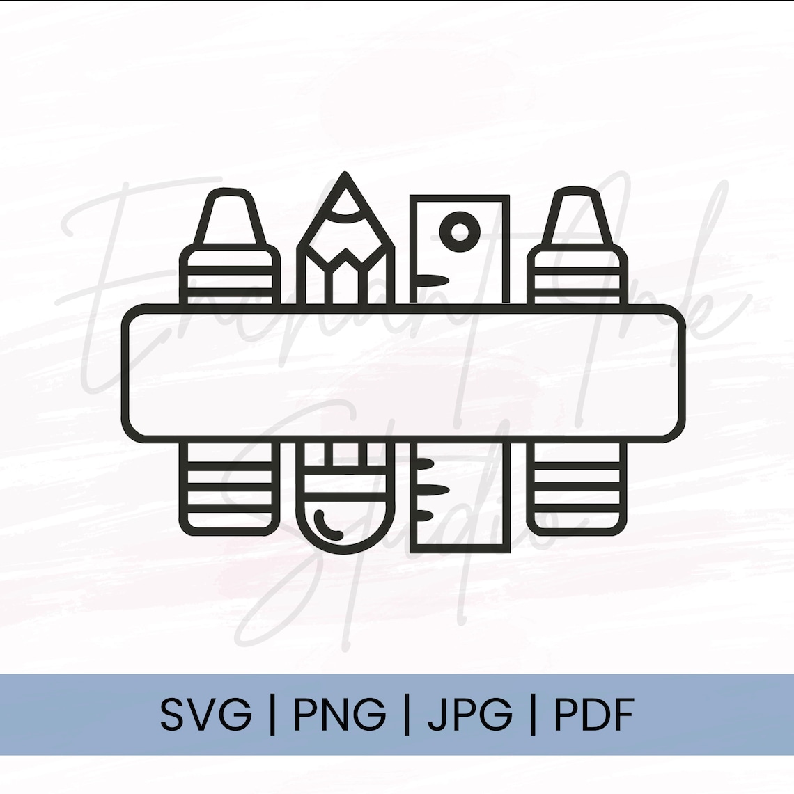 Pencil Name Frame Svg | Pencil Teacher Name Tag | Pencil Svg | Png Pdf ...