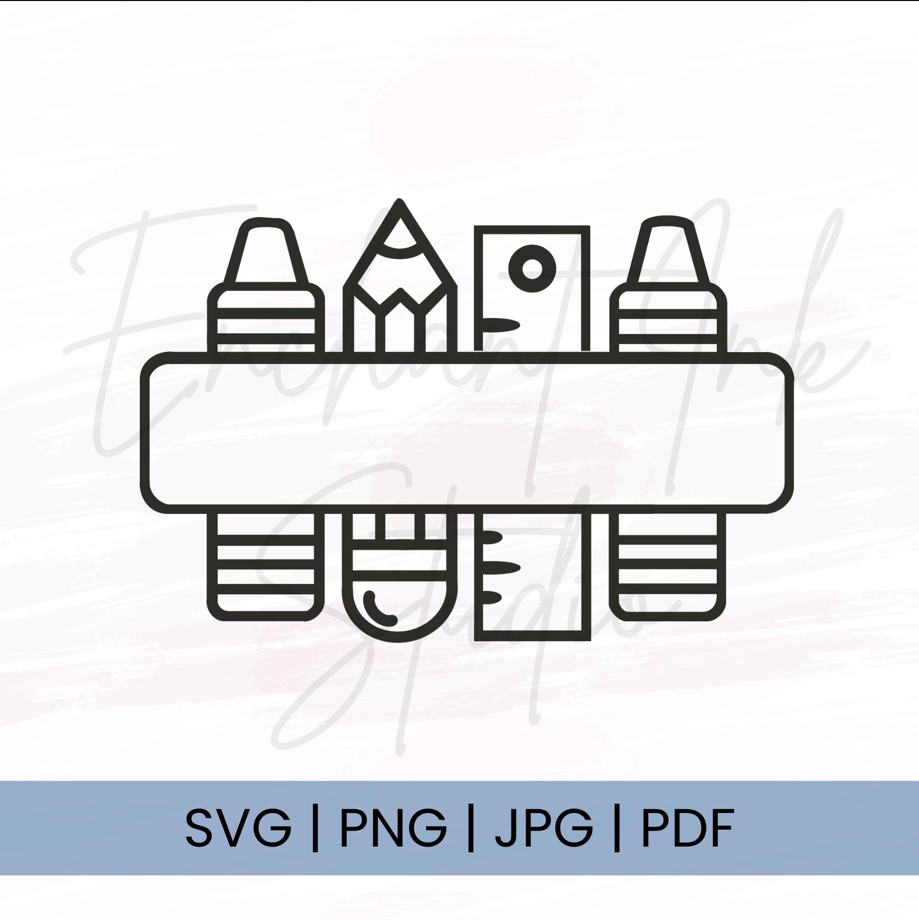 Pencil Name Frame Svg | Pencil Teacher Name Tag | Pencil Svg | Png Pdf ...