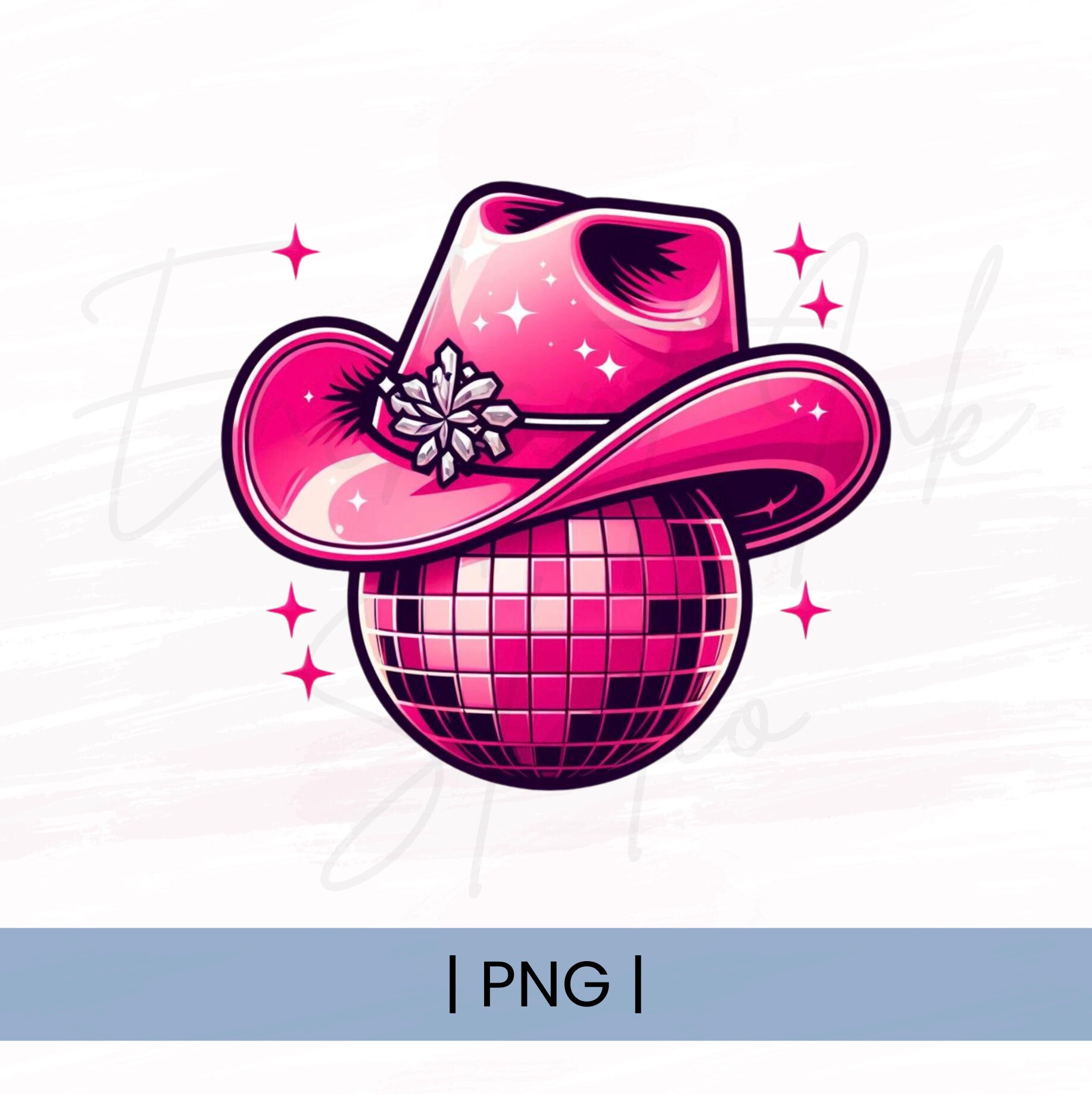 Disco Cowgirl Bundle Png | Disco Ball With Cowgirl Hat Bundle Png ...