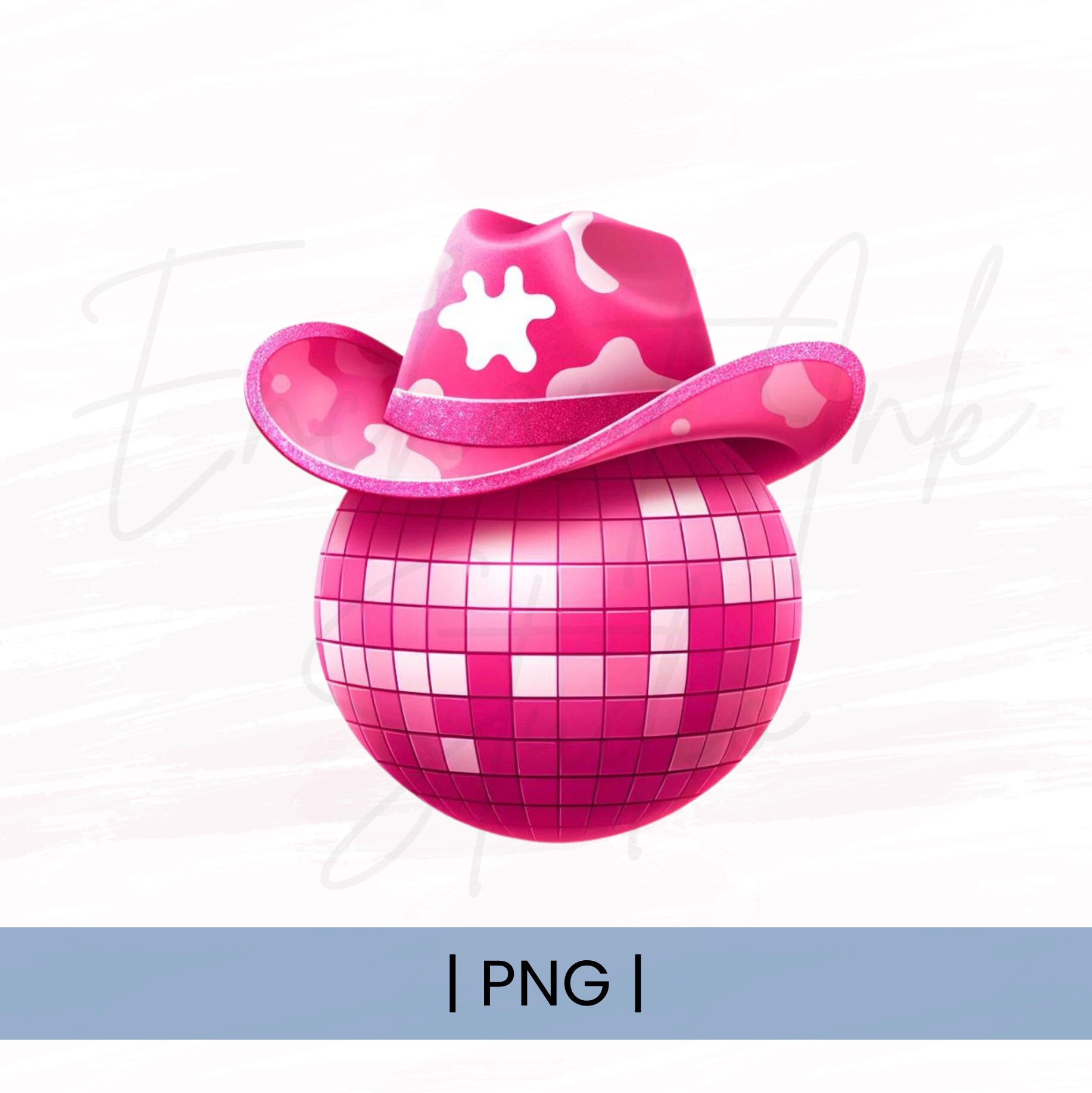 Disco Cowgirl Bundle Png | Disco Ball With Cowgirl Hat Bundle Png ...