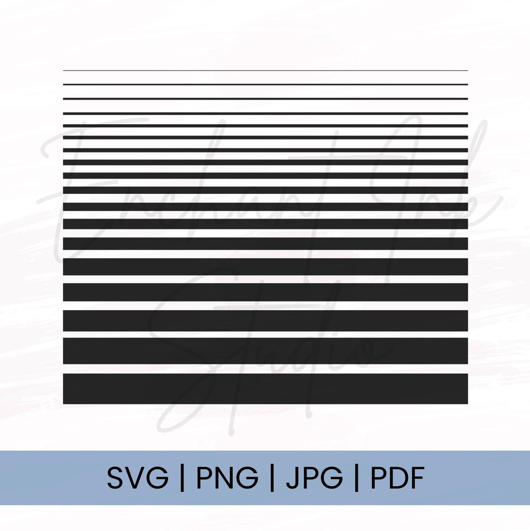 18 Lines | Svg•png•pdf•jpg | Straight Lines in 18 Different Thickness ...