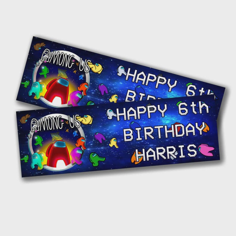 Among Us Birthday Banner. - Etsy