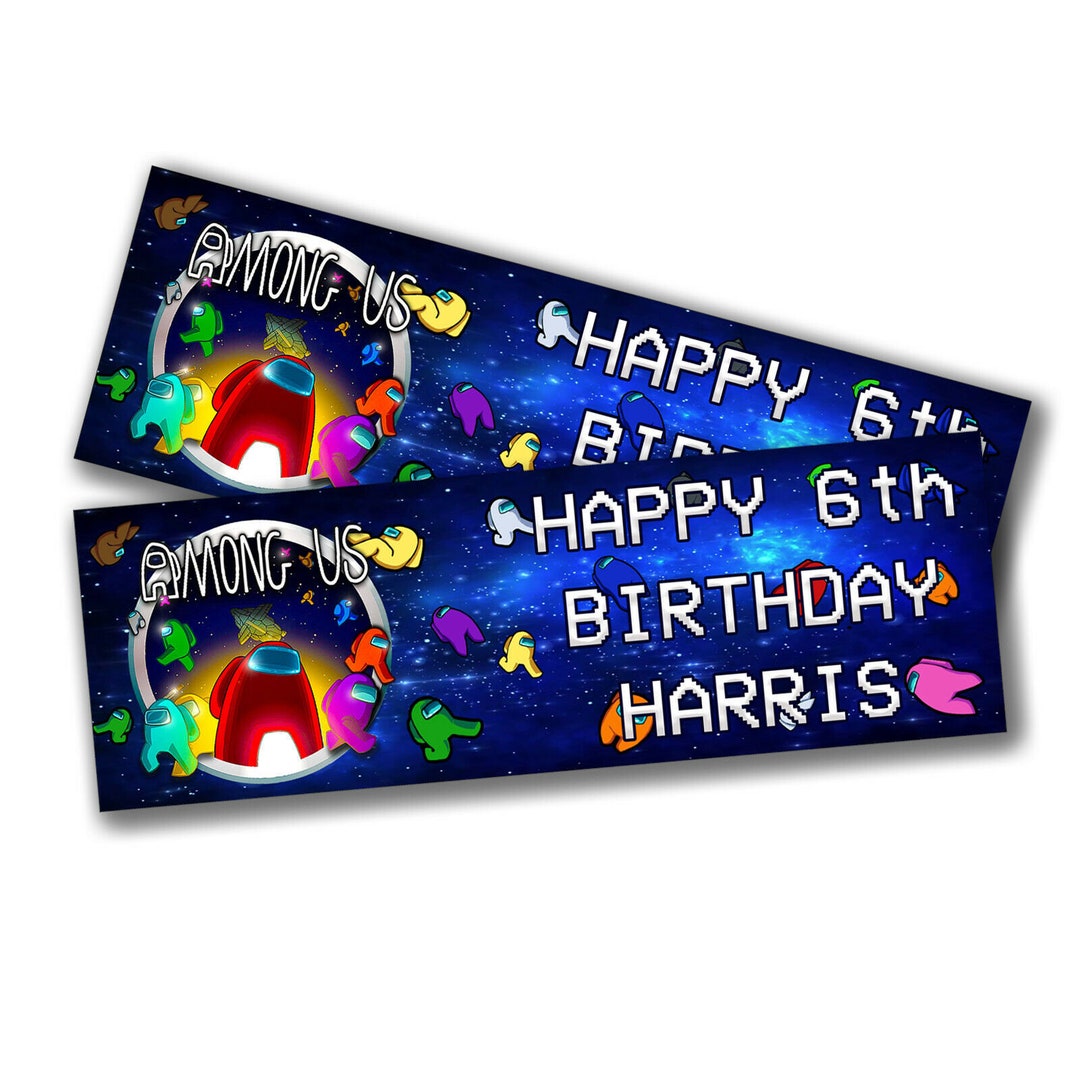 Among Us Birthday Banner. - Etsy