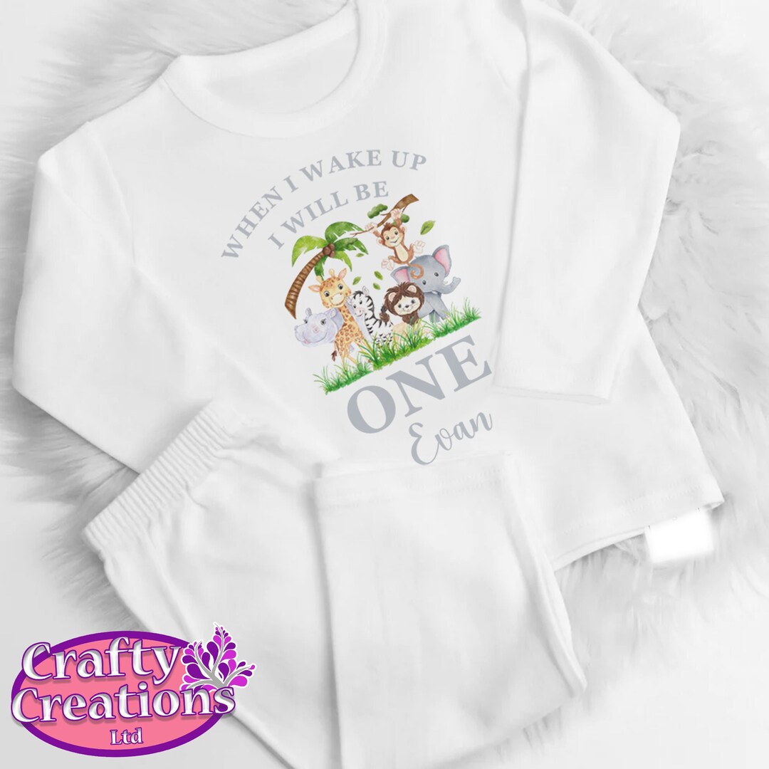 Personalised Jungle Birthday Pyjamas When I Wake up I Will Be ...