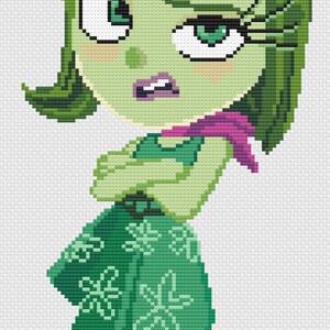Inside Out Cross Stitch Pattern, Disgust Cross Stitch Pattern, INSTANT ...