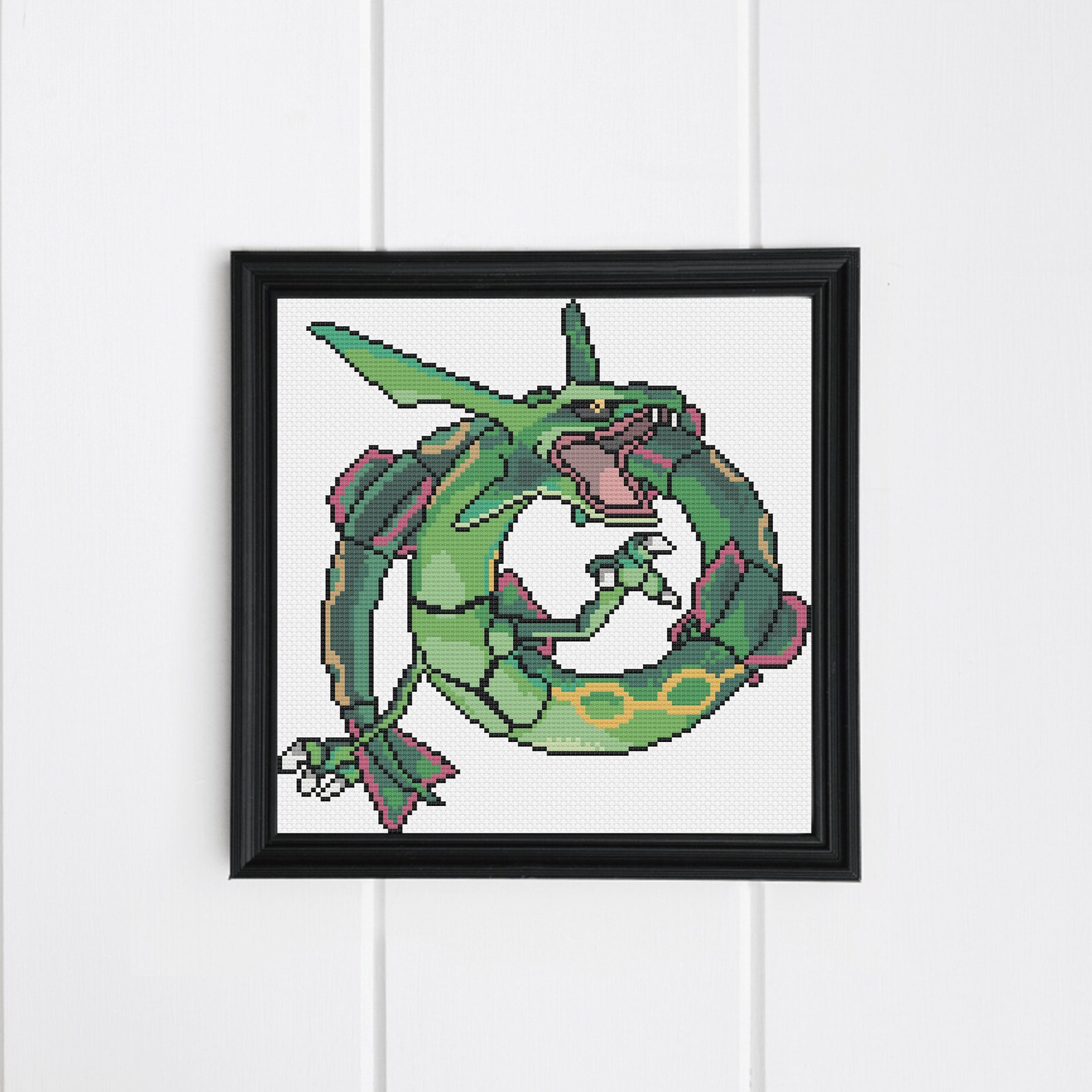Pokemon Rayquaza Cross Stitch Pattern, Pokemon Cross Stitch Pattern ...