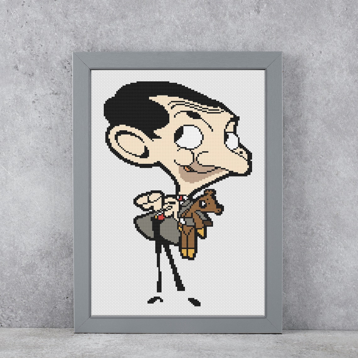 Mr. Bean Cross Stitch Pattern, Movie Character Cross Stitch Pattern ...