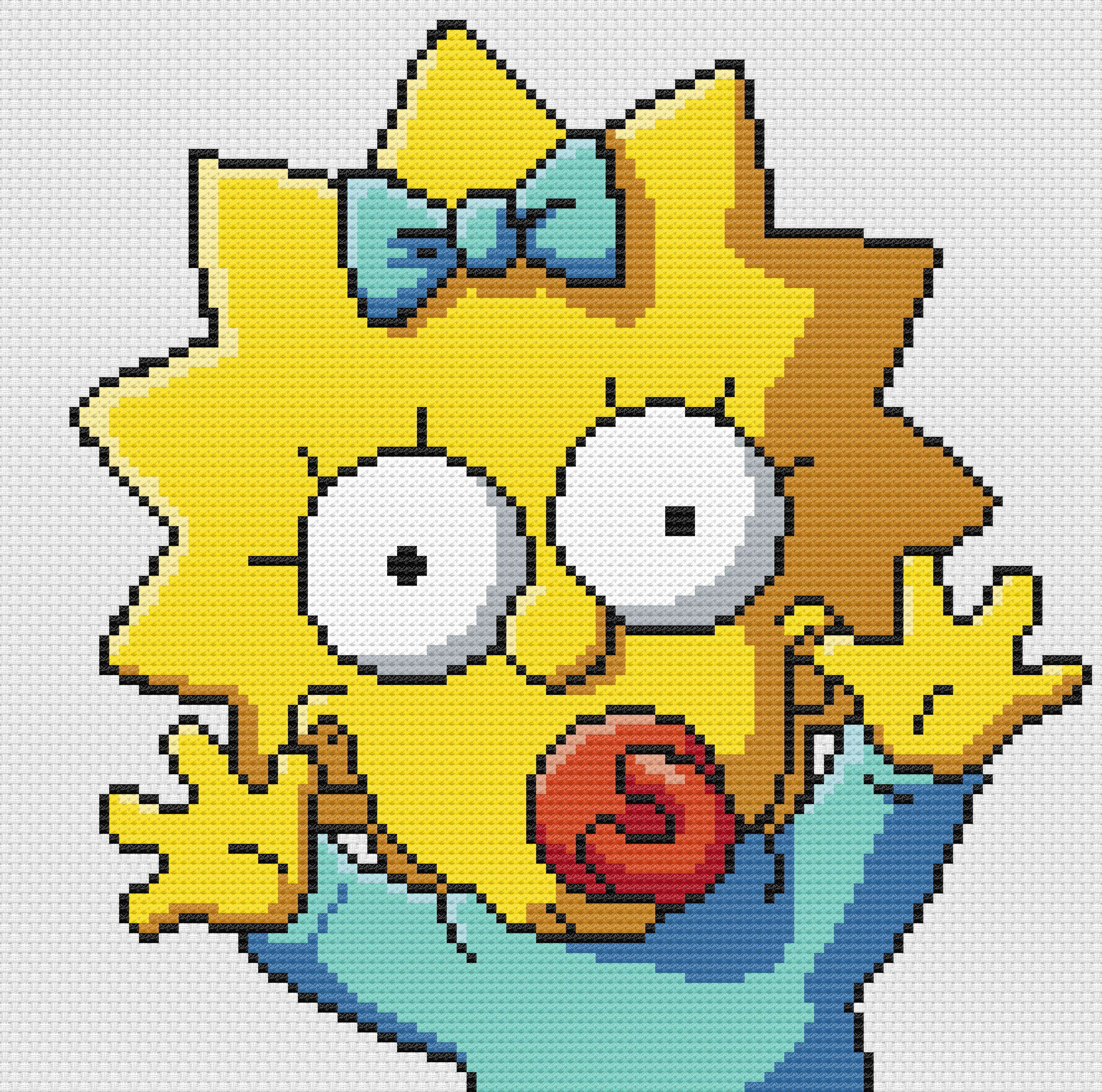 Maggie Simpson Cross Stitch Pattern: Easy DIY Embroidery (PDF Pattern ...