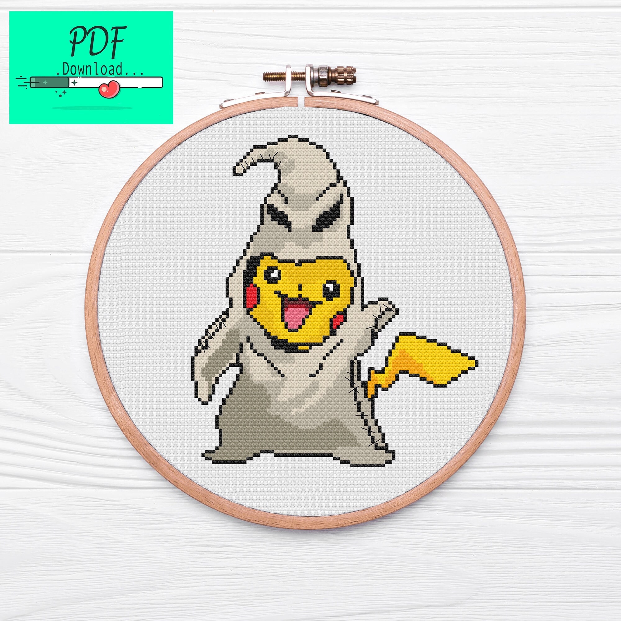 Pikachu Cross Stitch Pattern Pokemon Cross Stitch Pattern - Etsy